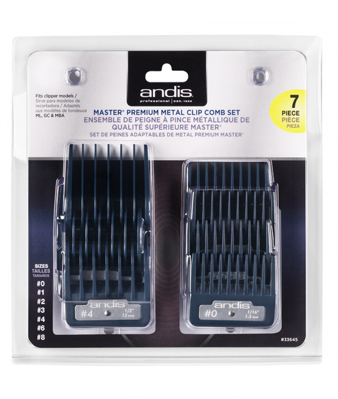 Andis Master Premium Metal Comb Set – antoniosbarbersupply