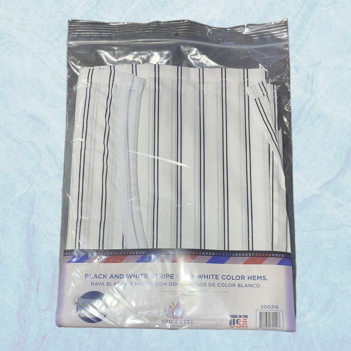 Hair And Chair Cloth White and Black Stripes – antoniosbarbersupply